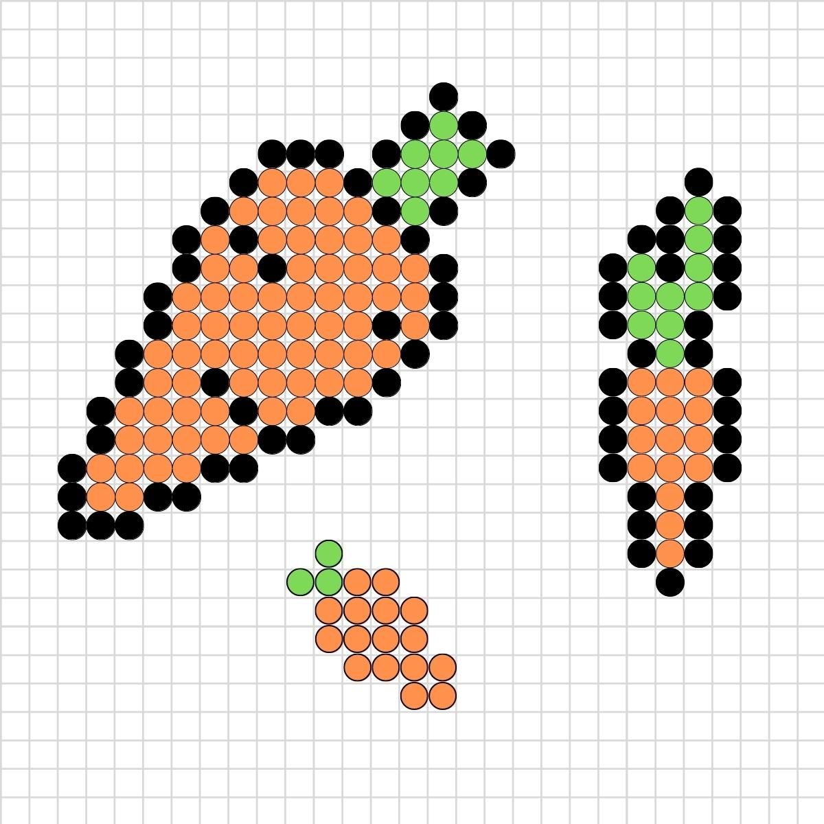 Karotte mit Bügelperlen basteln - Homemadery