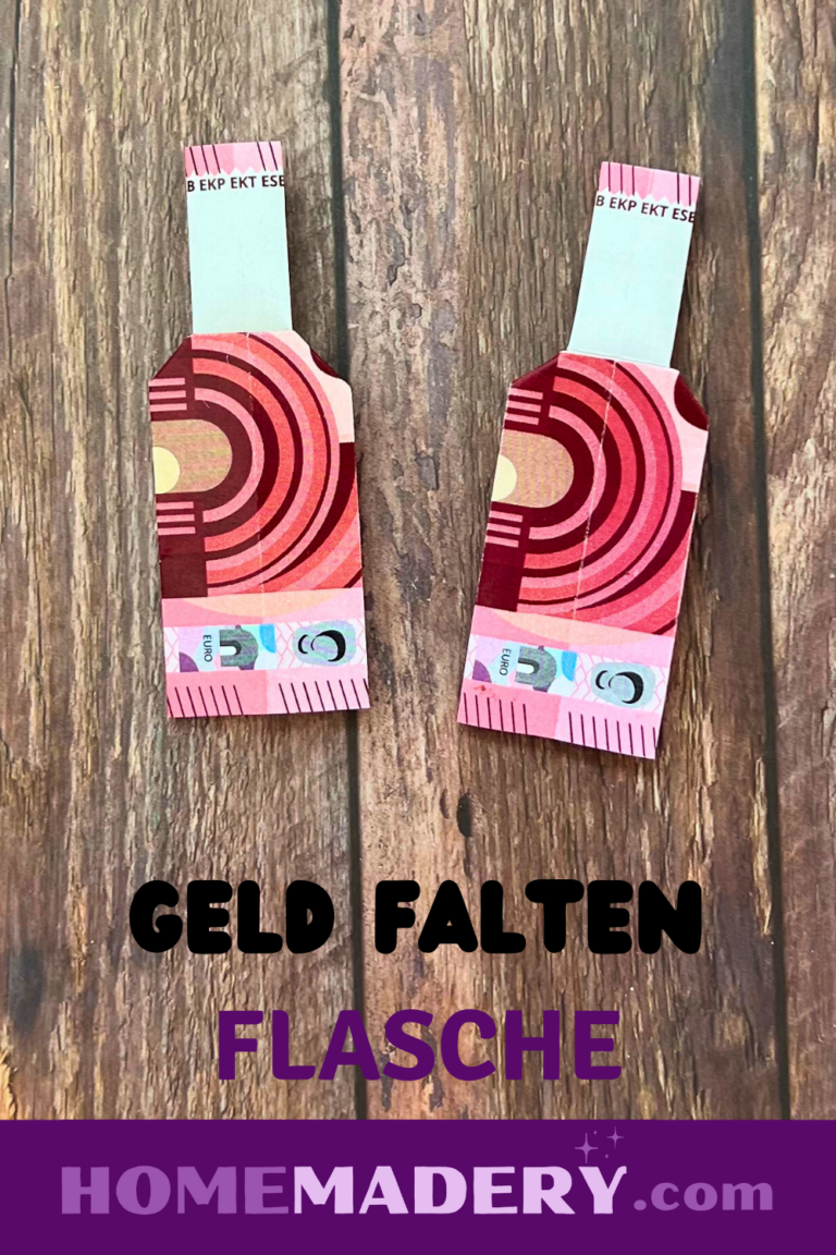 Geldscheine falten: Flasche - Homemadery