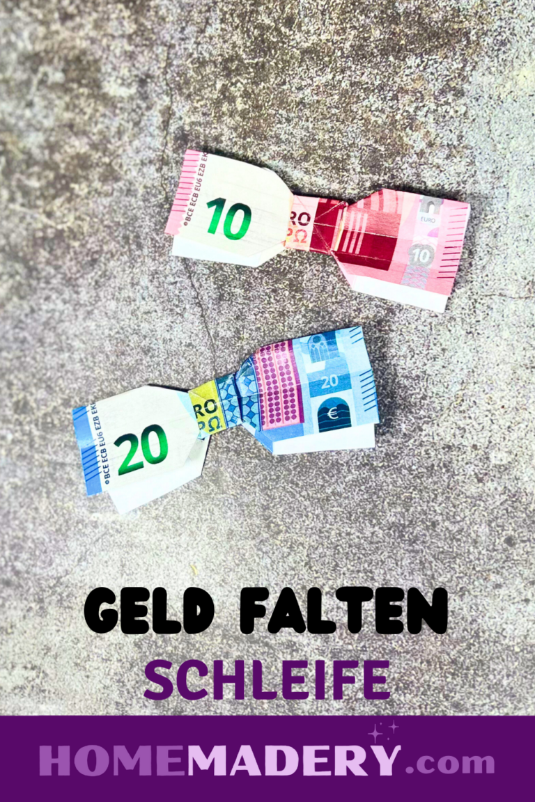 Geldscheine falten: Schleifen - Homemadery