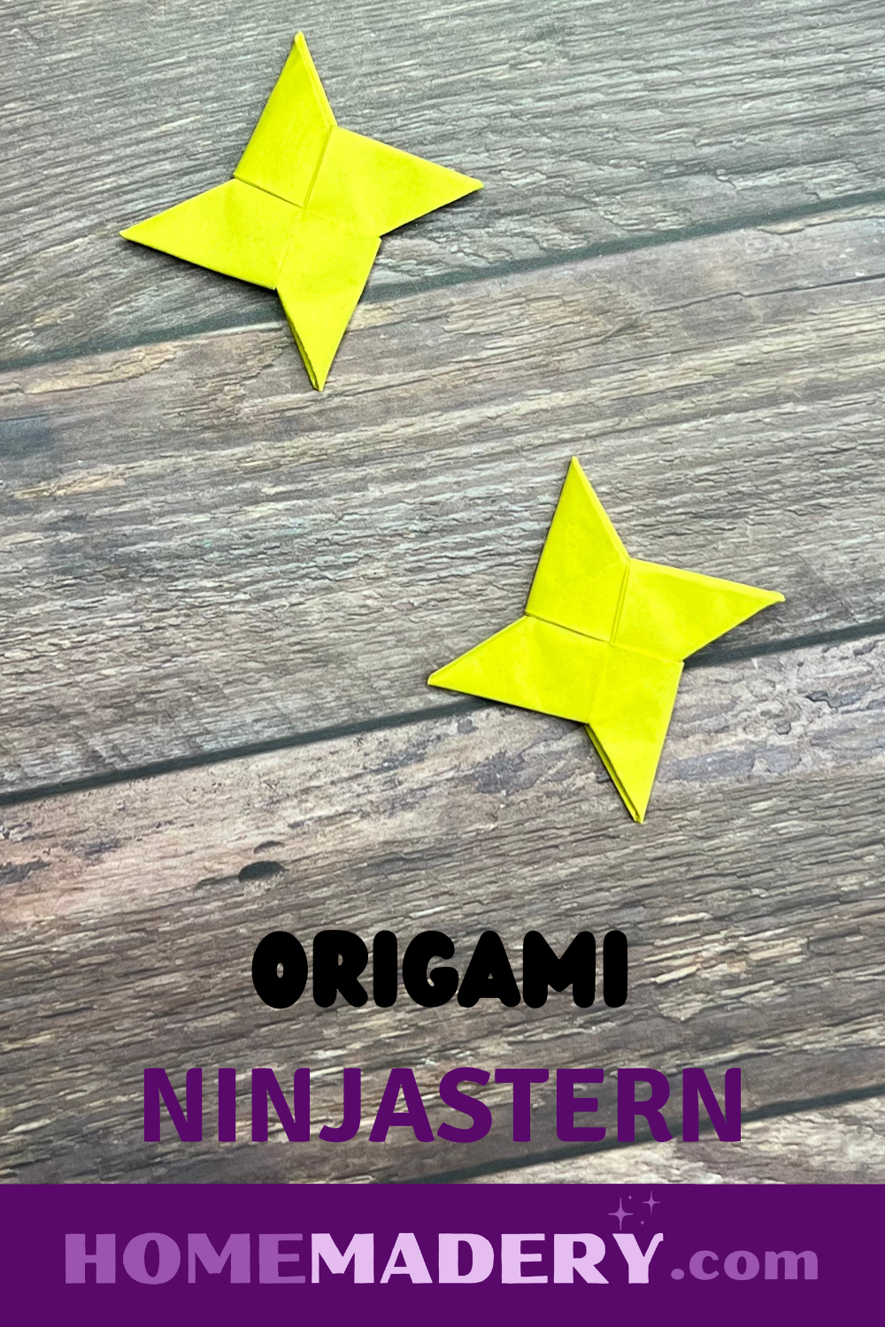 Origami-Ninjastern basteln aus Papier - Homemadery